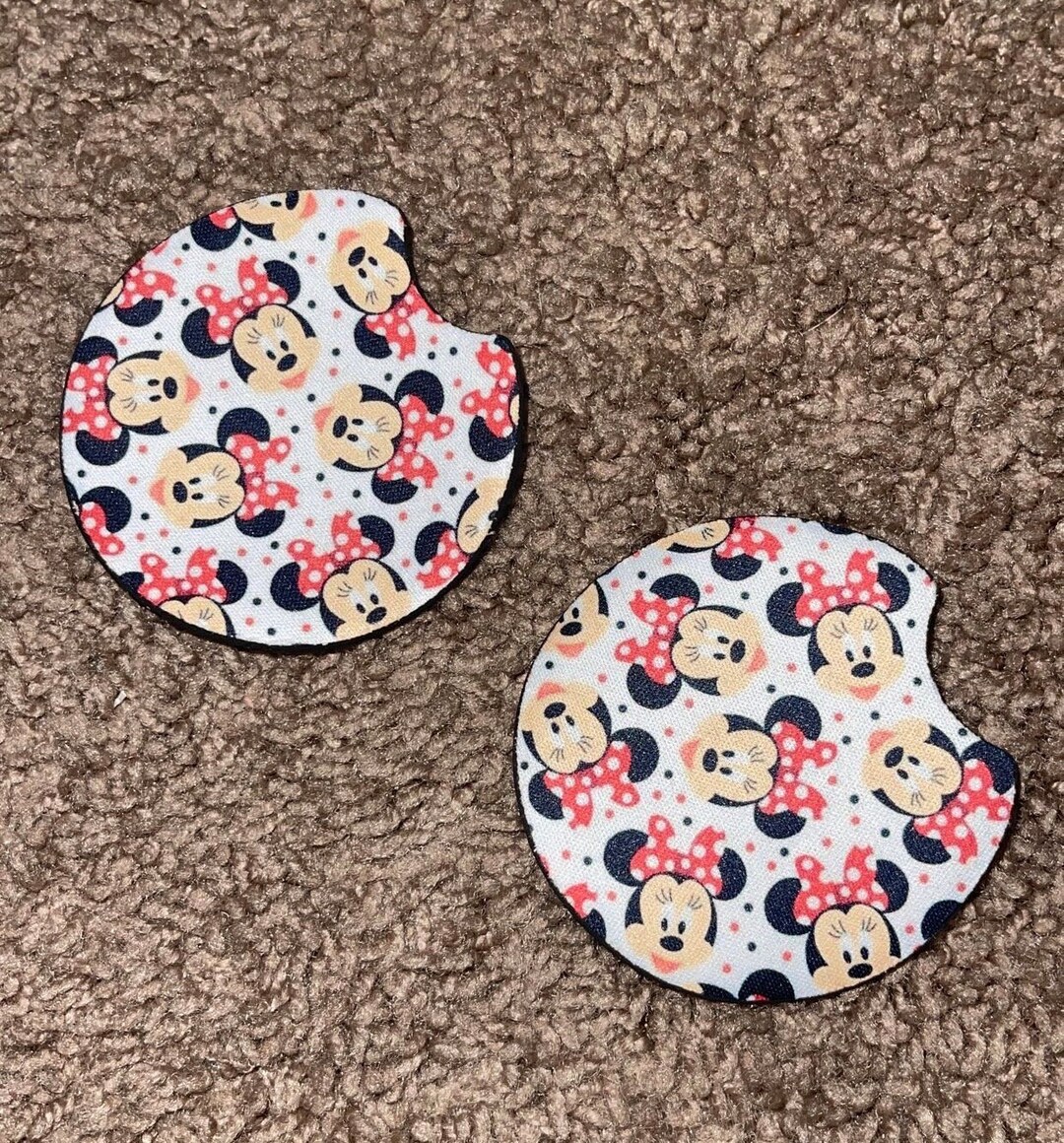 Minnie Mouse Head Car Coasters - Etsy