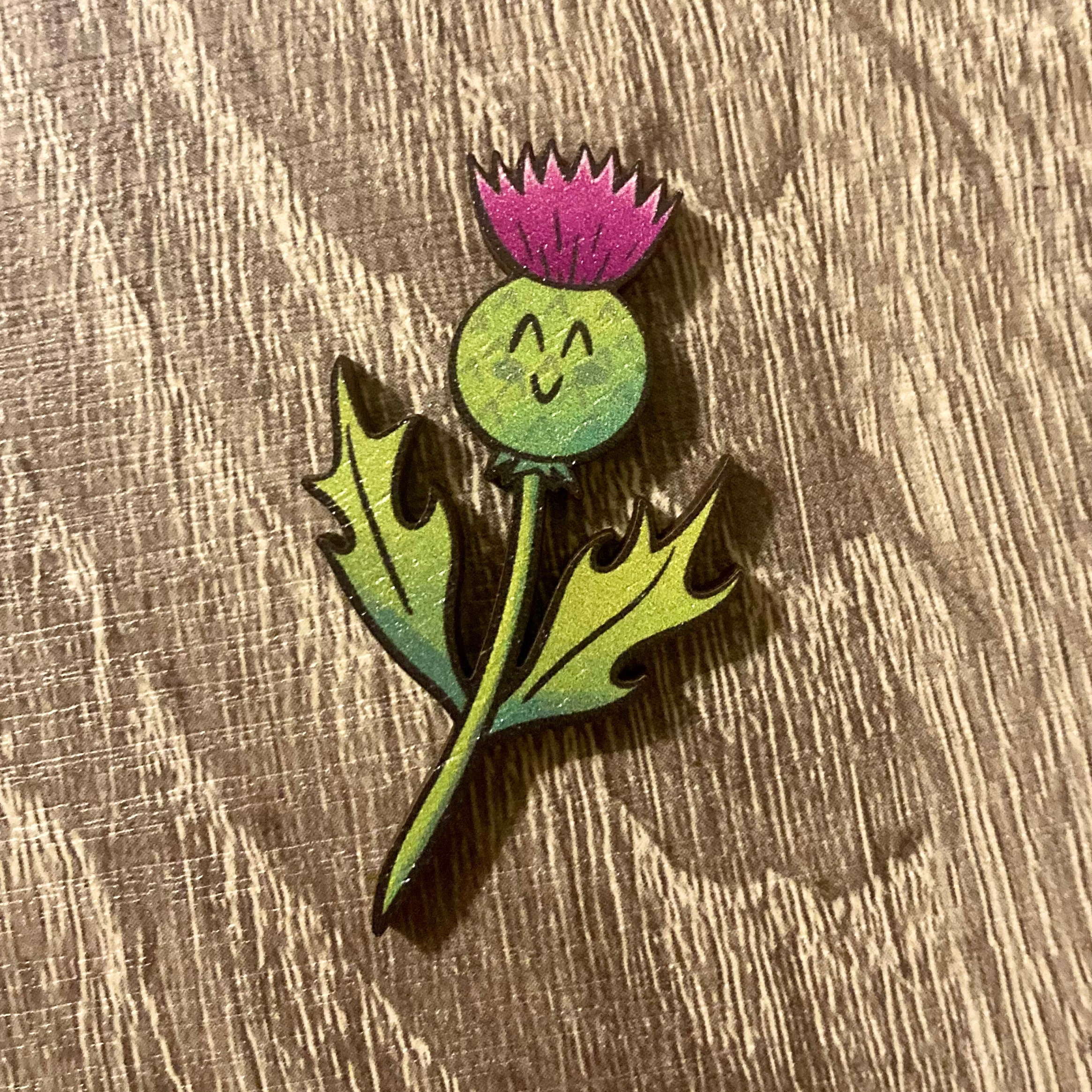 St Andrews Day - Scottish Thistle Pin Badge - Flower of Scotland Brooch ...