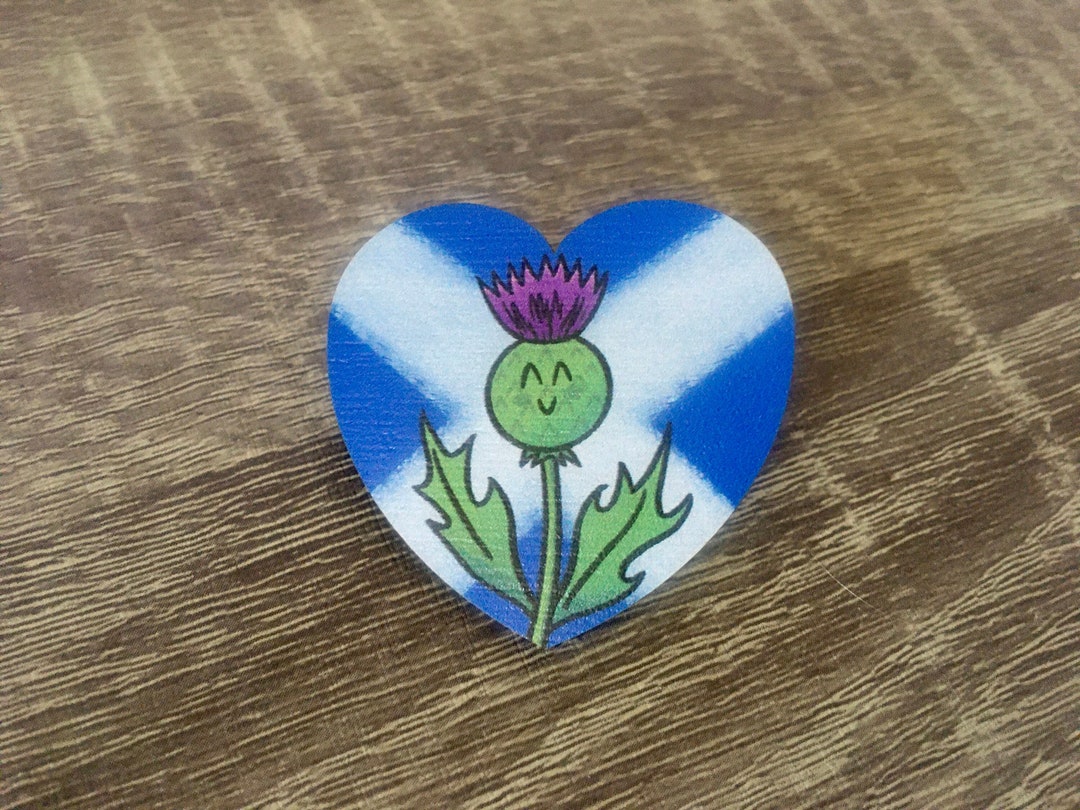 St Andrews Day - Scottish Thistle Pin Badge - Scotland Flag Brooch ...