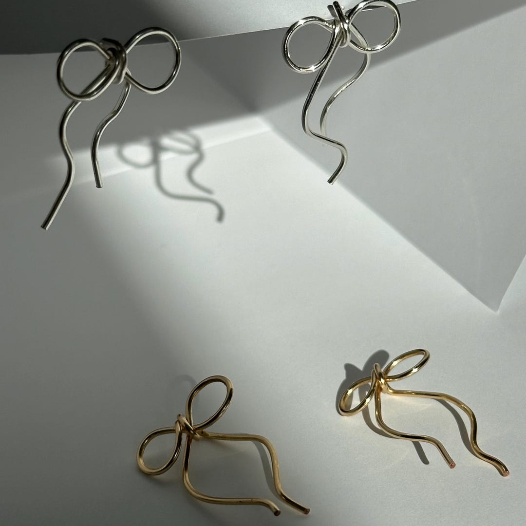 Clara Bows - Viral Threaded Wire Bows - Threaded Earrings - Tiktok ...