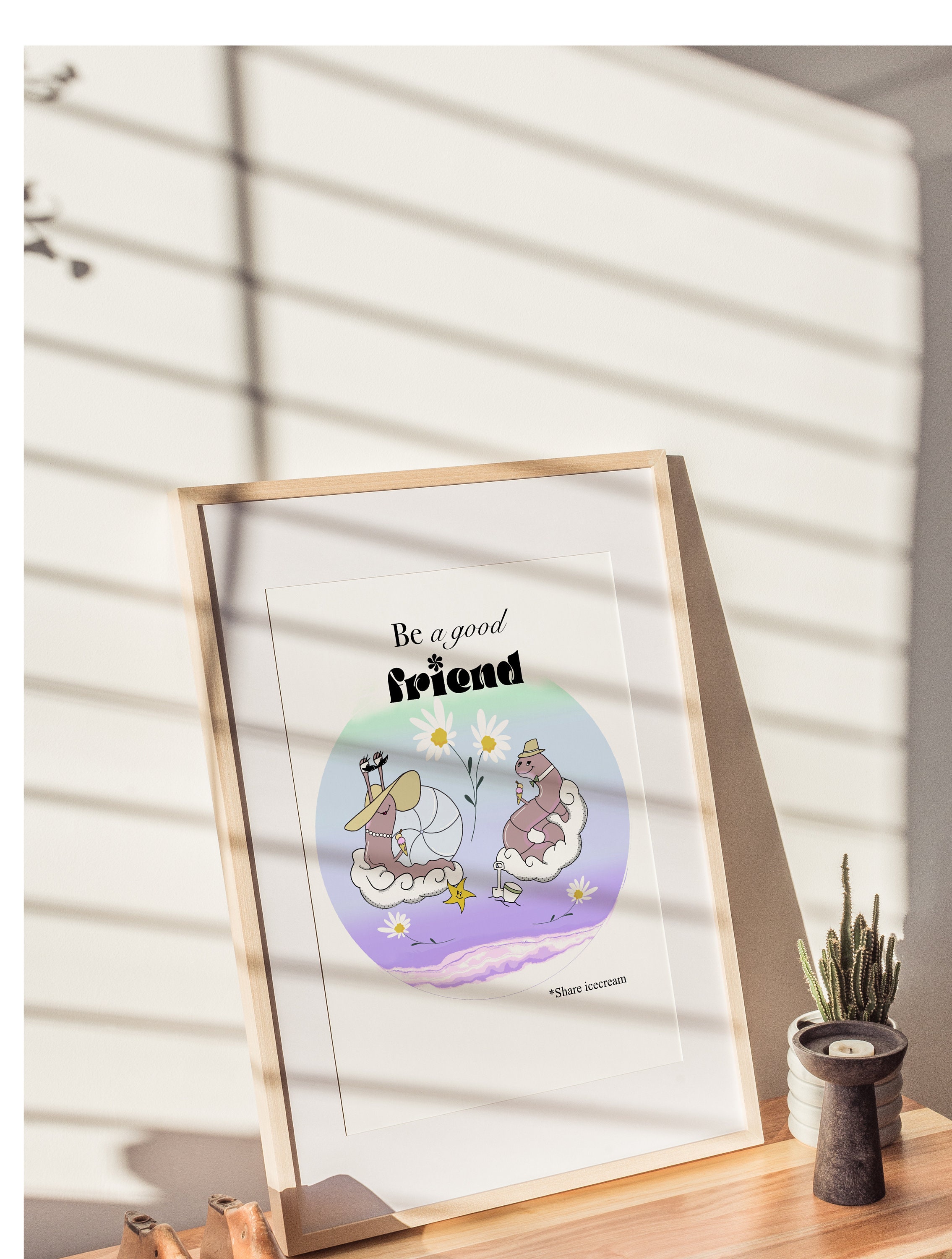 Retro Bug Worm Friends Wall Print, Digital Download Print, Retro Wall ...