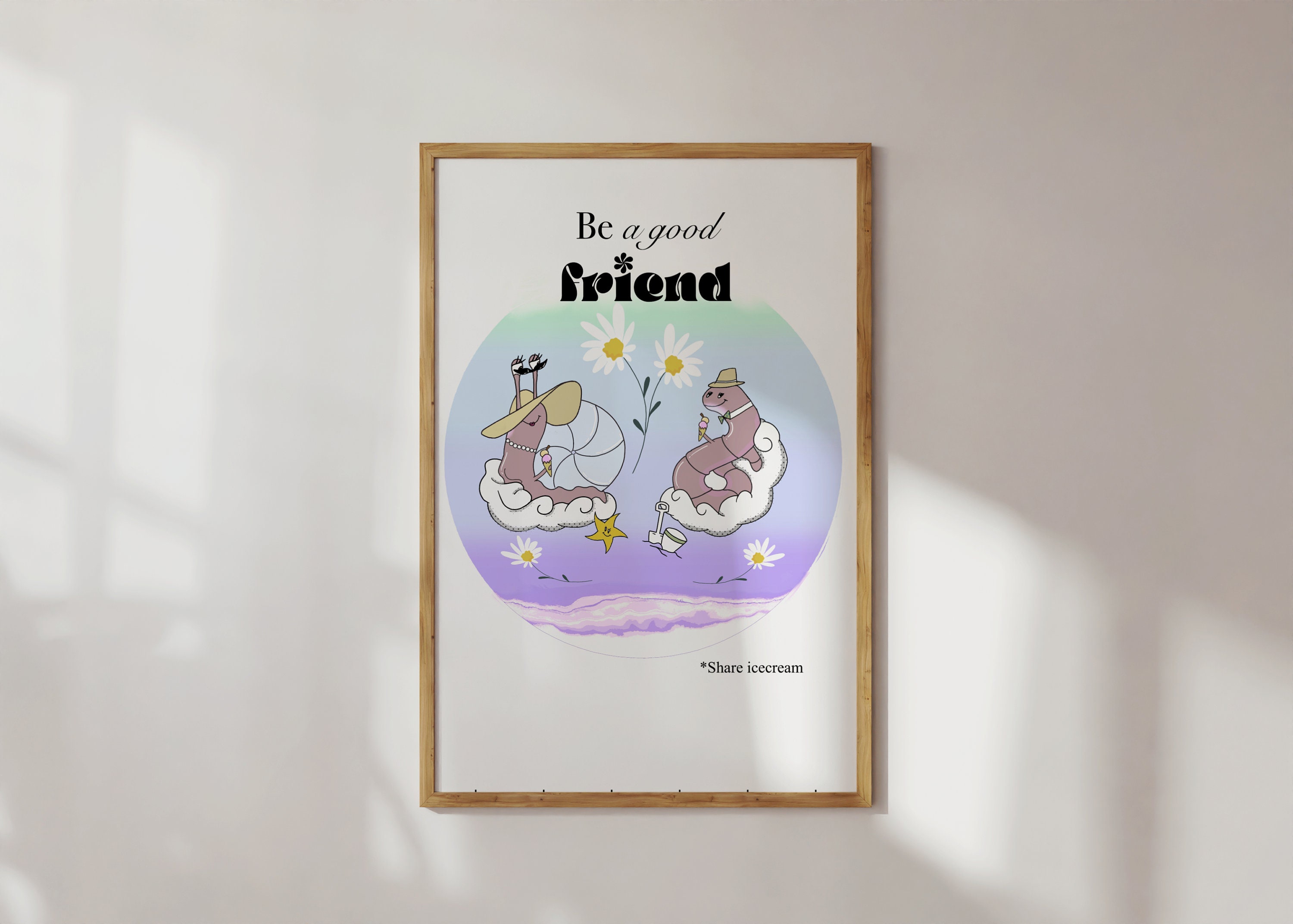 Retro Bug Worm Friends Wall Print, Digital Download Print, Retro Wall ...