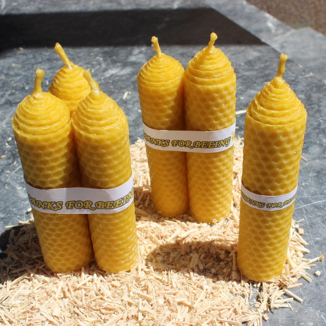 Big Beeswax Candles Handmade With a Message Thanks for Beeing or With a ...
