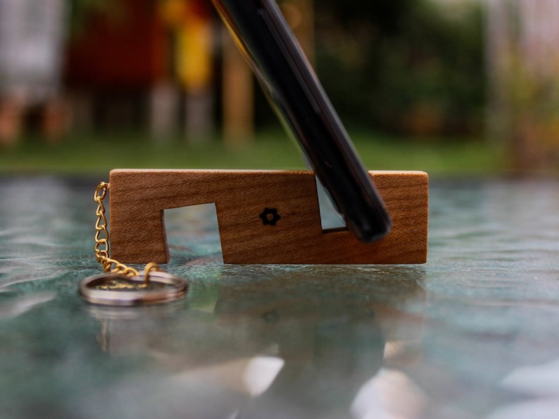 HANDMADE Wooden Phone Keychain Holder for Smartphones - Etsy