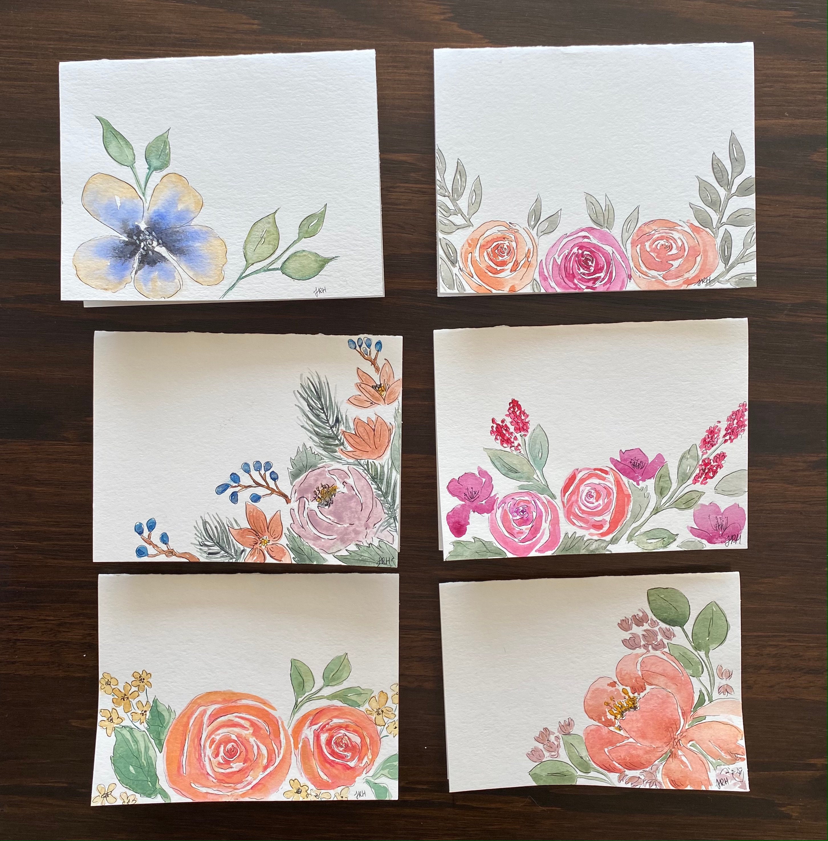 Floral Greeting Cards Hand painted Originals Blank Interior Etsy UK floral-greeting-cards-hand-painted-originals-blank-interior-etsy-uk