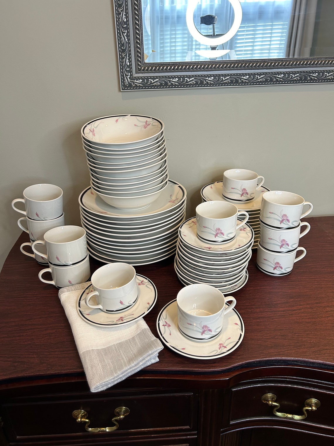 60 Pc Versailles China Pearl Artland Collection China 1989 Full Dining ...