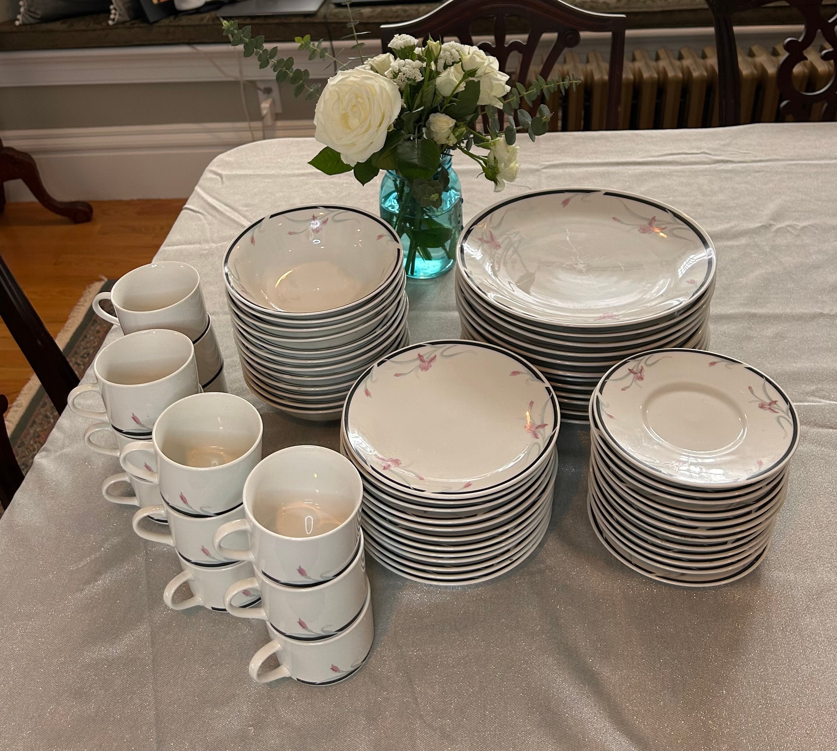 60 Pc Versailles China Pearl Artland Collection China 1989 Full Dining ...