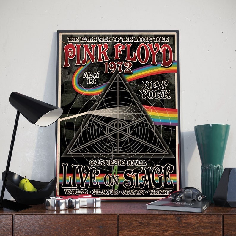 Pink Floyd Dark Side Of The Moon Tour Poster, Pink Floyd Poster