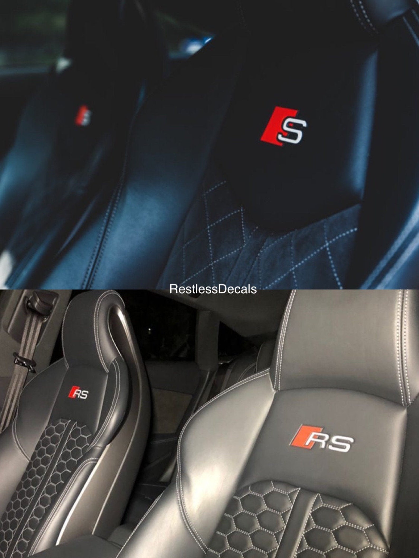 Audi Seat Emblem Decals set of 2 Decals - Etsy