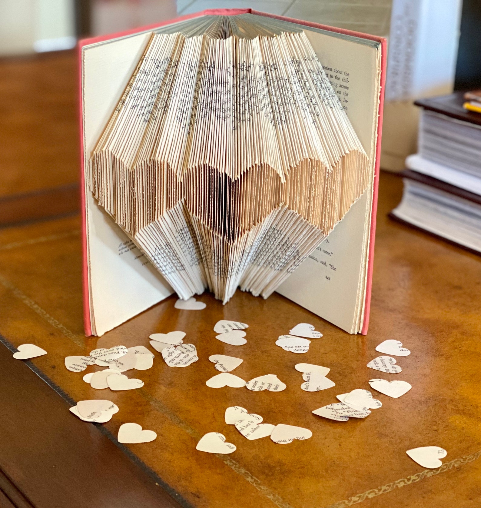 Heart Confetti Book Confetti Table Scatter Repurposed Book - Etsy