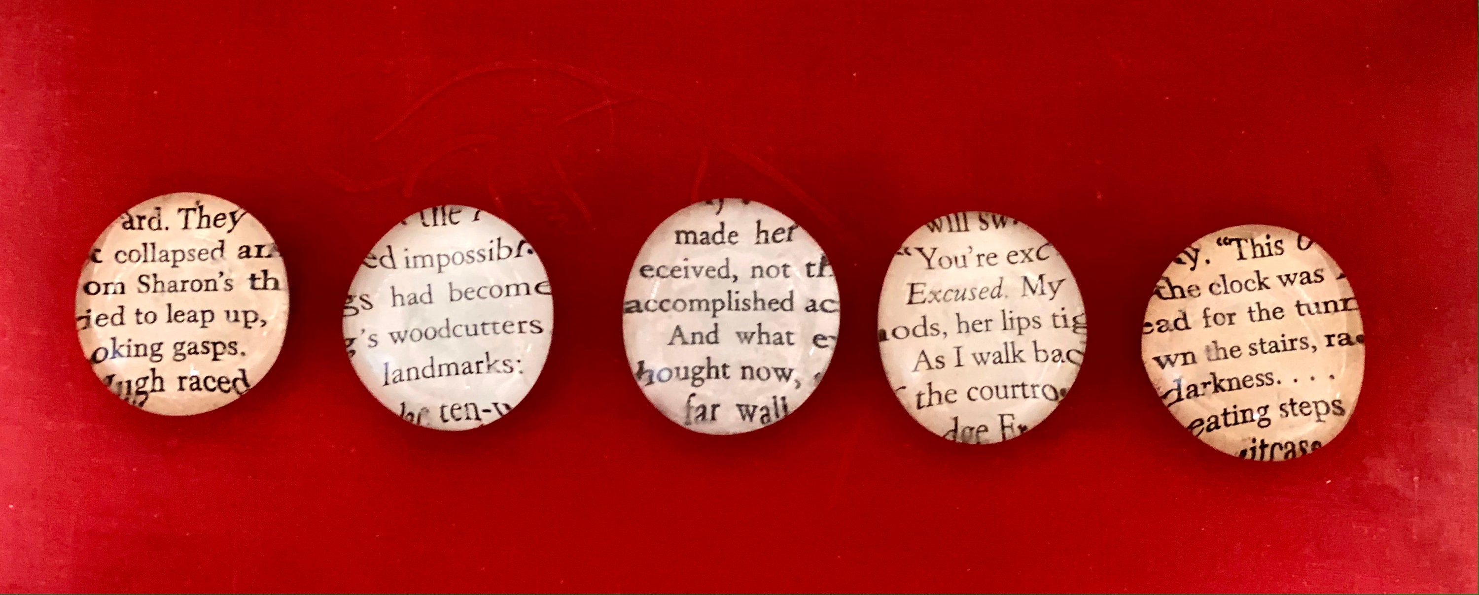A Set of 5 Book Page Magnets - Etsy