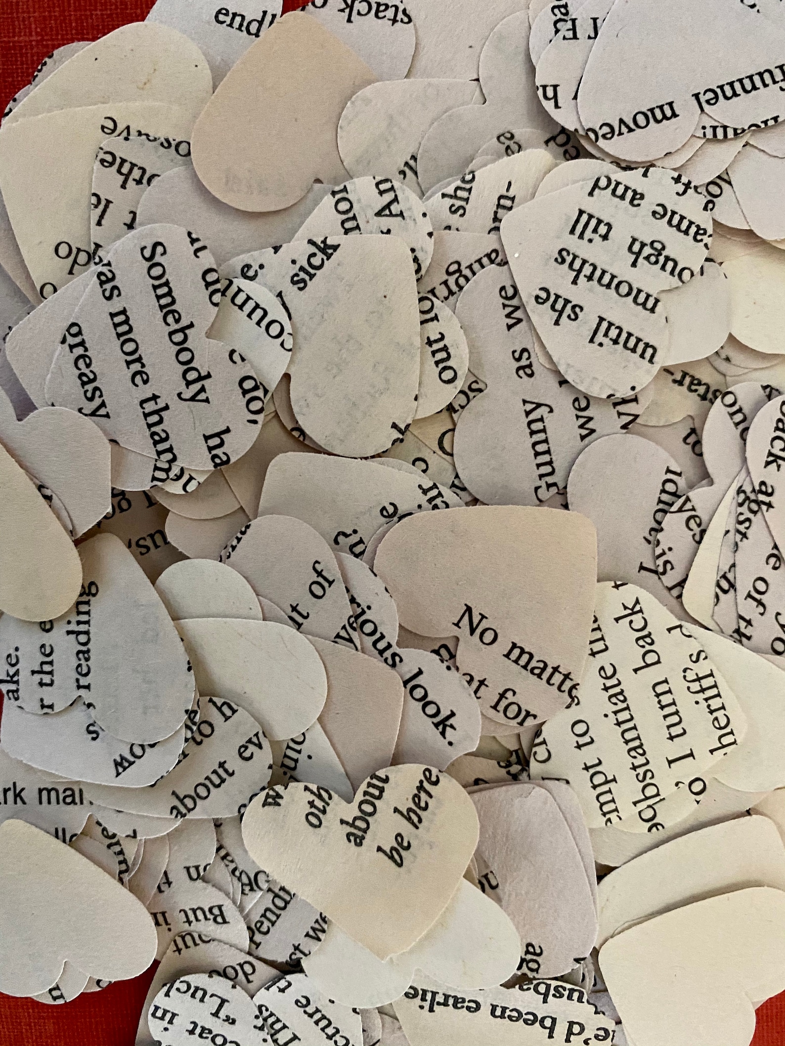 Heart Confetti Book Confetti Table Scatter Repurposed Book - Etsy