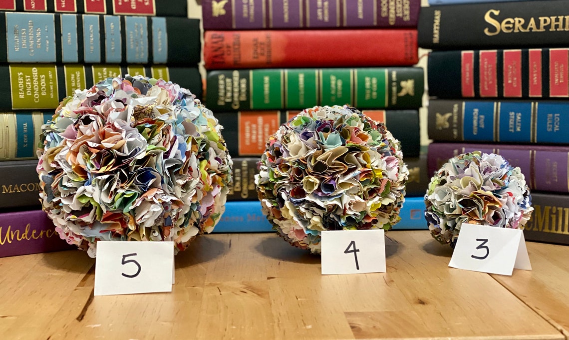 Decorative Balls Decorative Book Paper Balls Children's - Etsy