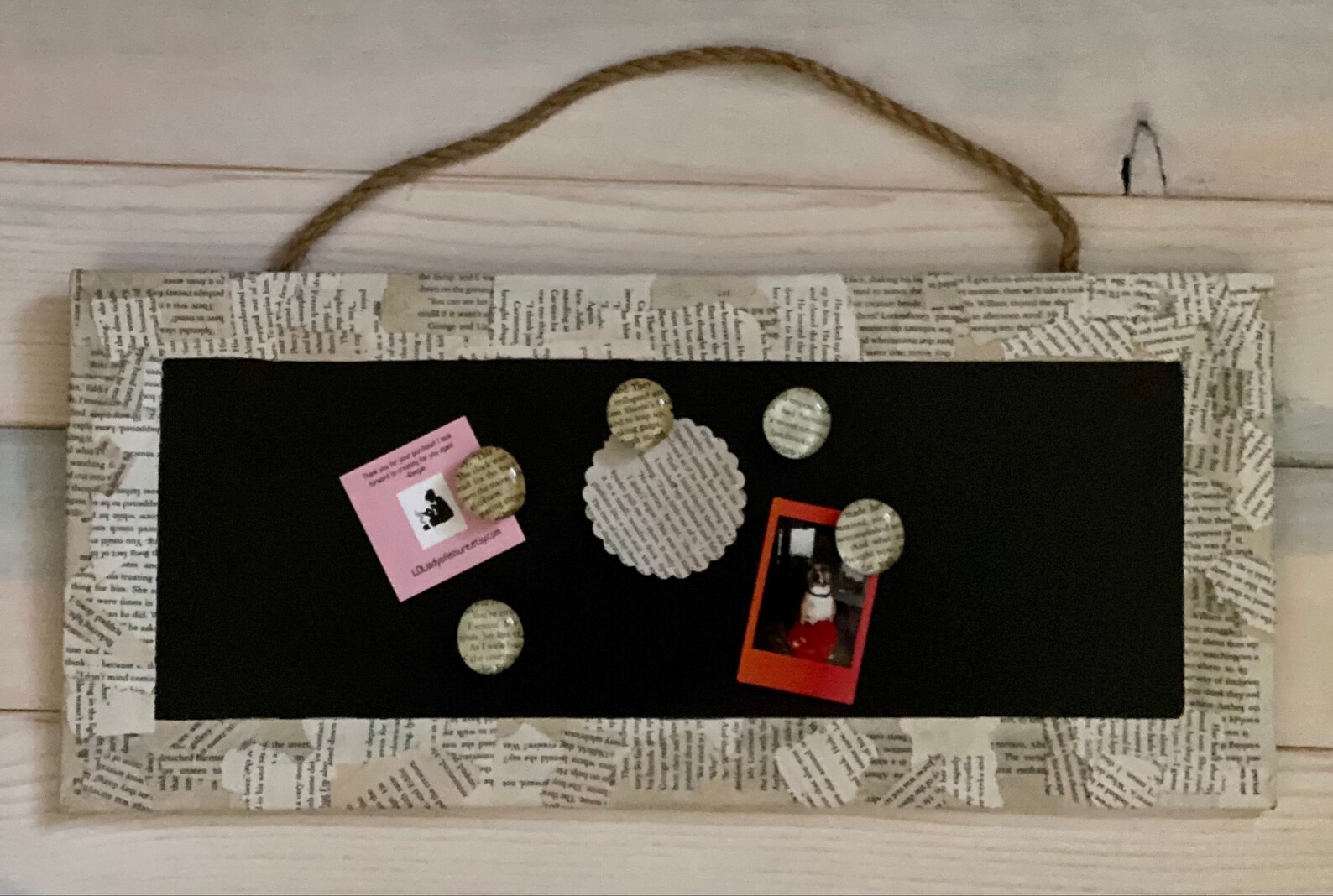 A Set of 5 Book Page Magnets - Etsy