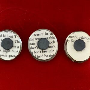 A Set of 5 Book Page Magnets - Etsy