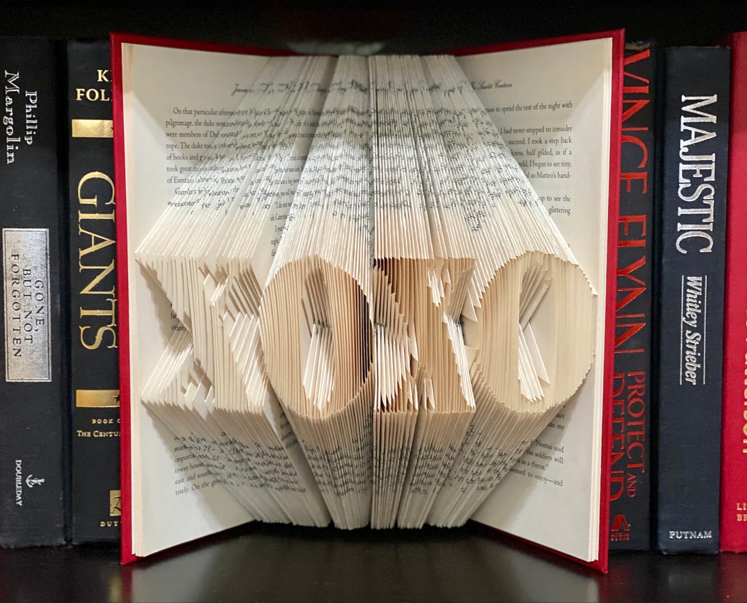 XOXO Folded Book Art - Etsy