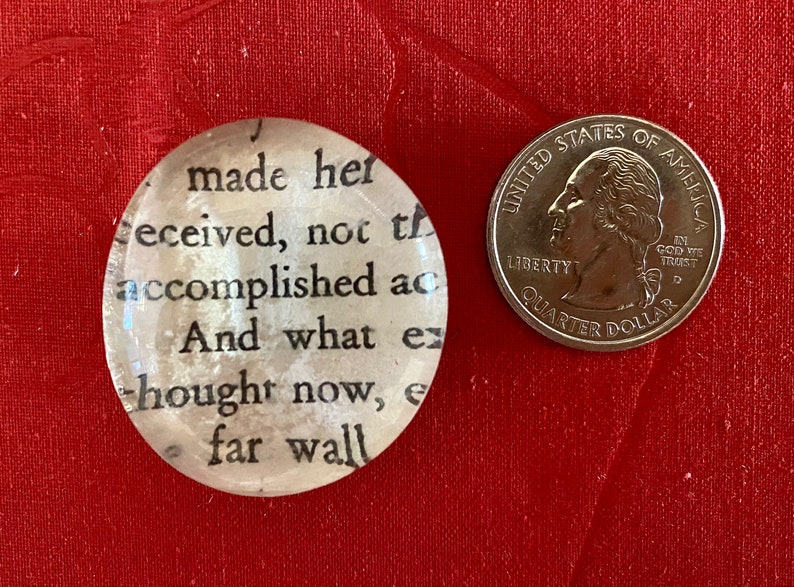 A Set of 5 Book Page Magnets - Etsy