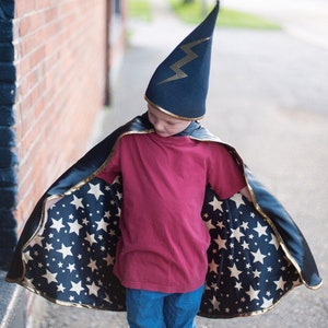 Wizard Costume Reversible Wizard Cape Pretend Play Dressup | Etsy