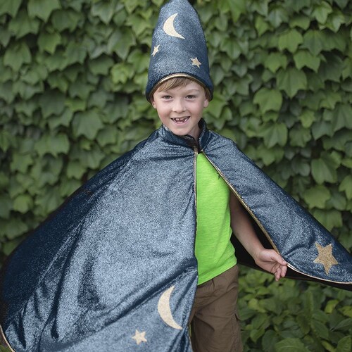 Wizard Cape and Hat Starry Wizard Cape for Pretend Play | Etsy
