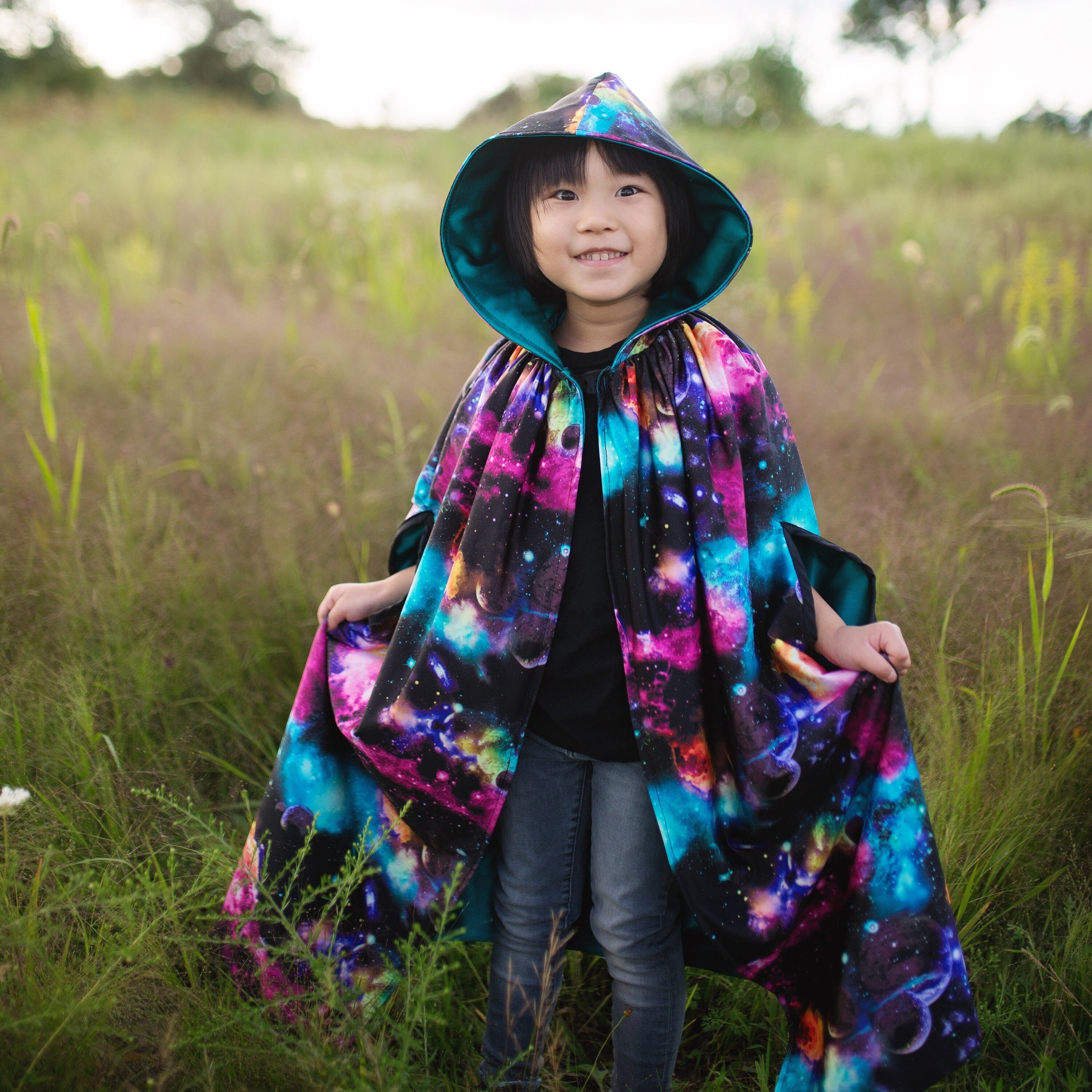 Galaxy Cloak Kids dressup kids galaxy cape kids galaxy | Etsy