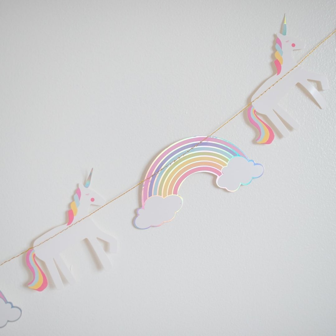 Unicorn Garland, Unicorn Birthday Party for Kids, Unicorn Birthday ...