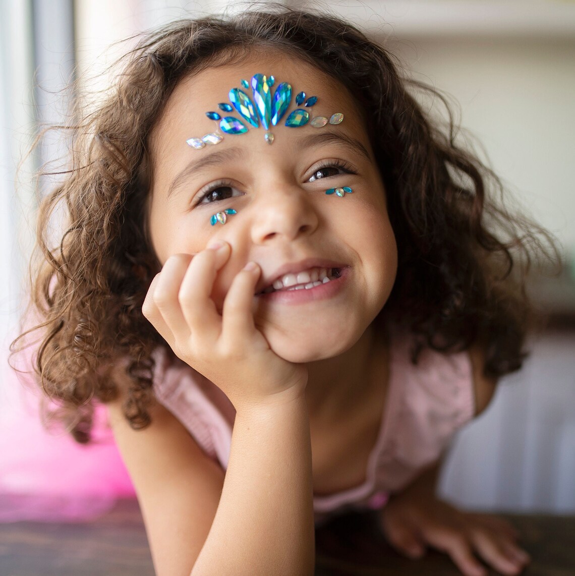 Face Stickers for Kids Face Gems 3D Face Stickers Face | Etsy