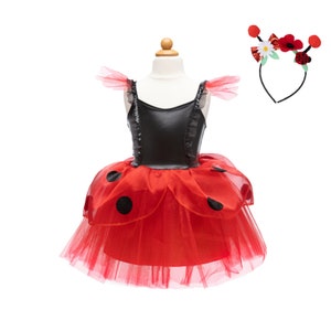 Ladybug Dress & Headband, Ladybug Dress, Ladybug Costume, Kids Dressup ...