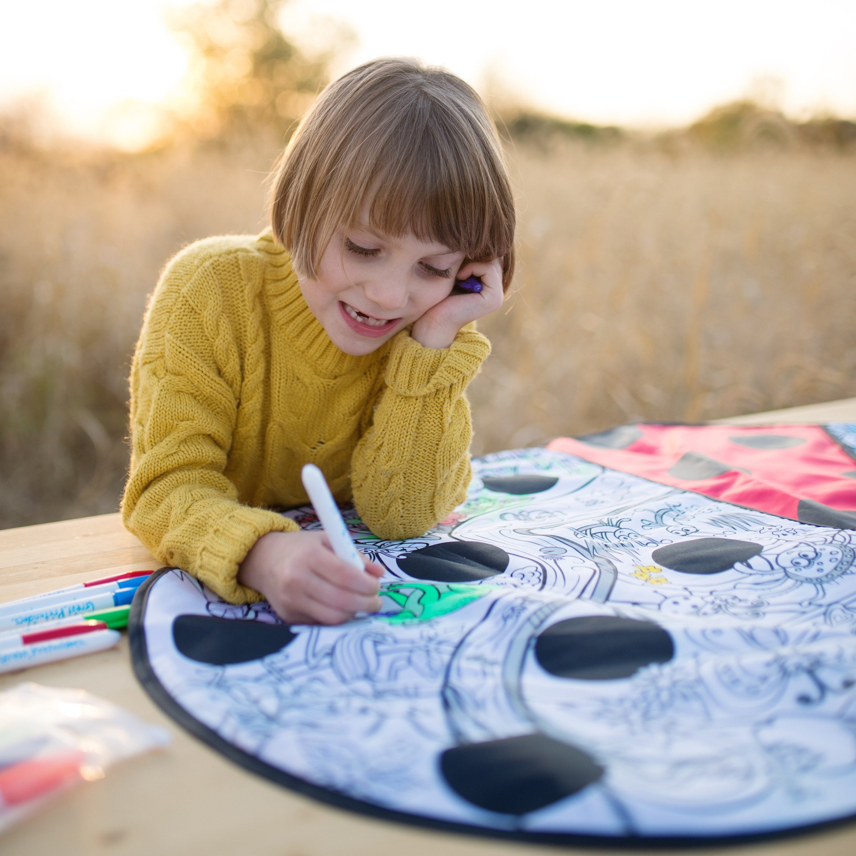 Colour-A-Ladybug Cape Ladybug costume Ladybug Cape for kids | Etsy