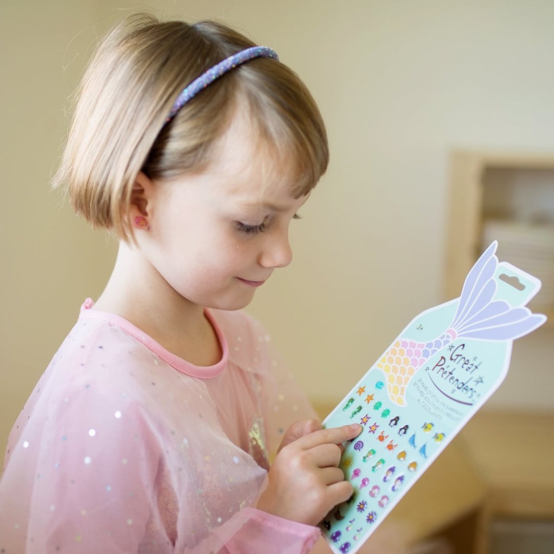 Mermaid Stick on Earrings, Sticker Earrings for Kids, Stick on Earrings ...