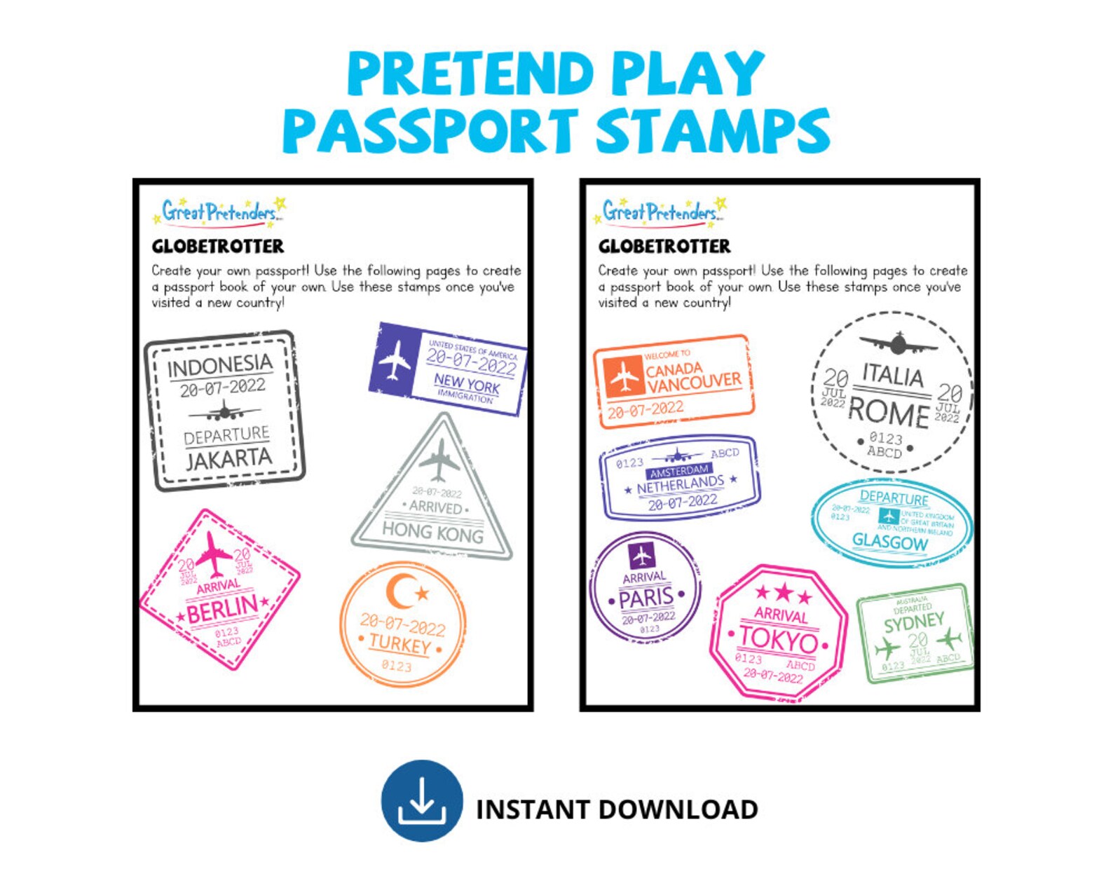 Kids Pilot Themed Learning Materials and Activities Pretend - Etsy