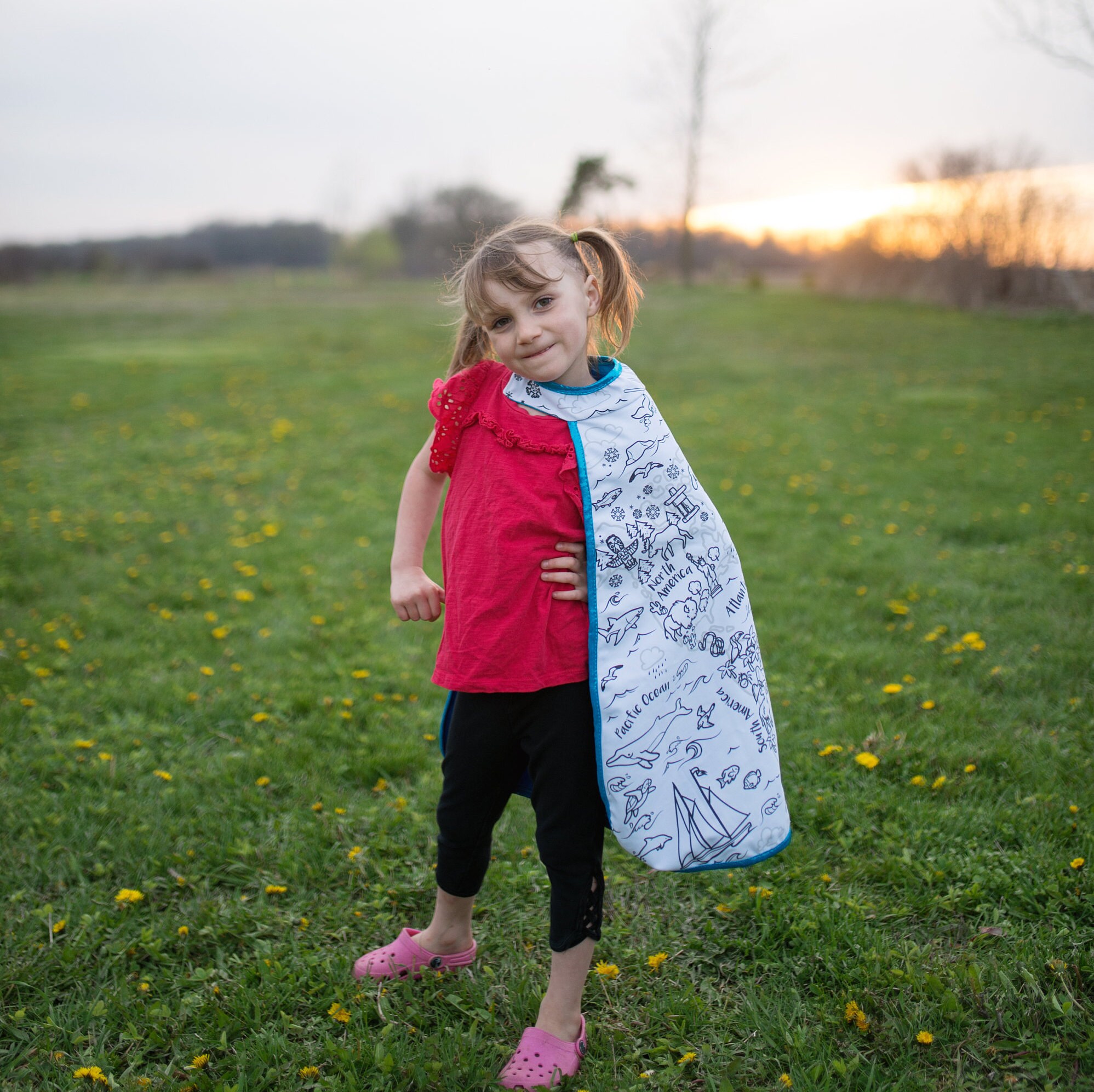 Around the World Colour-a-cape Kids Colouring Cape DIY - Etsy