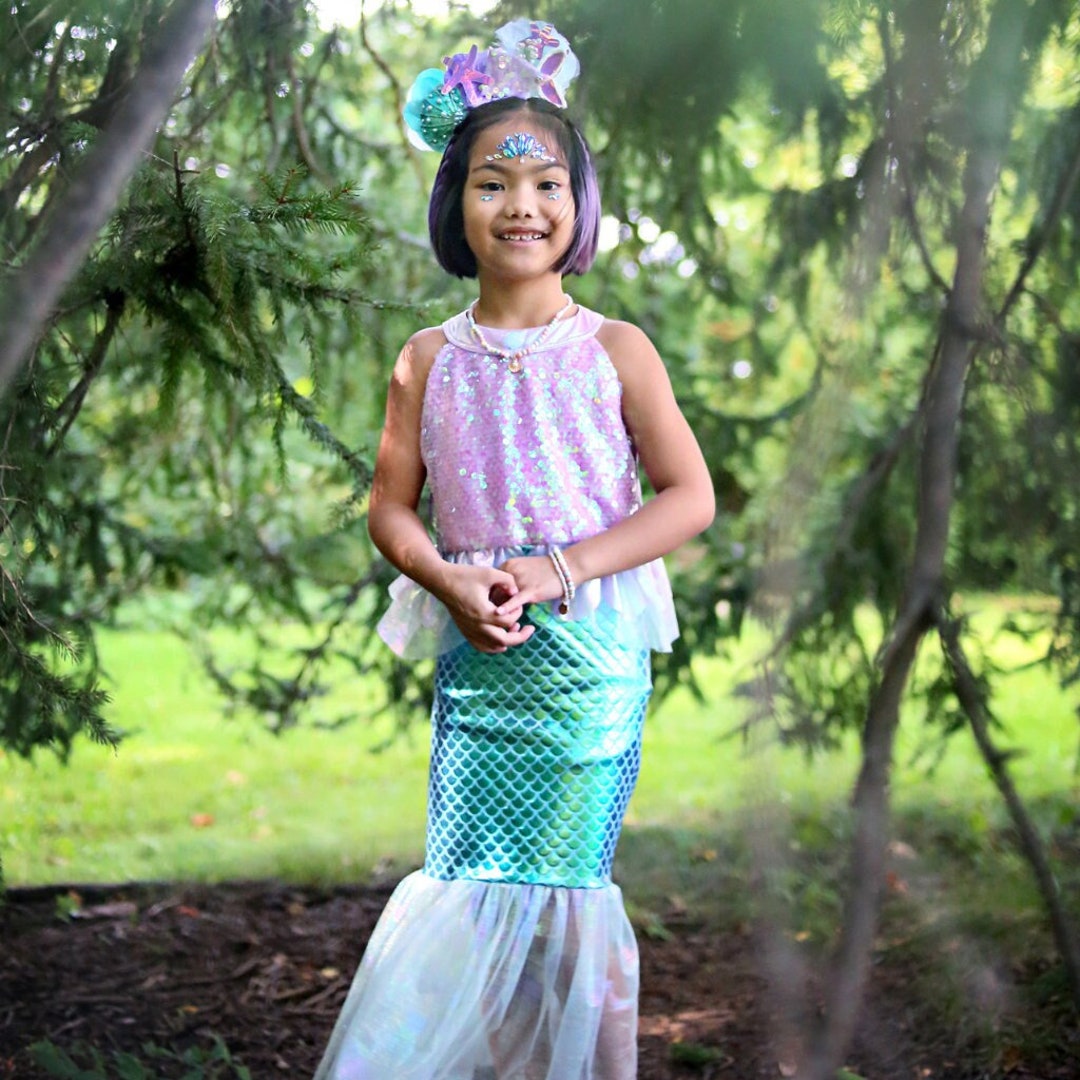Mermaid Dress up for Kids, Mermaid Dress, Kids Mermaid Costume, Kids ...