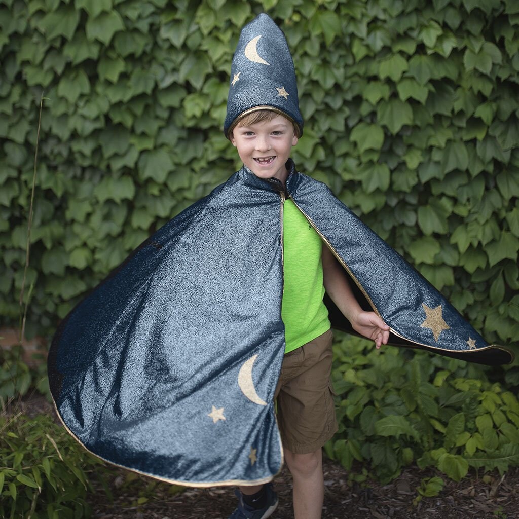 Wizard Cape and Hat Starry Wizard Cape for Pretend Play | Etsy