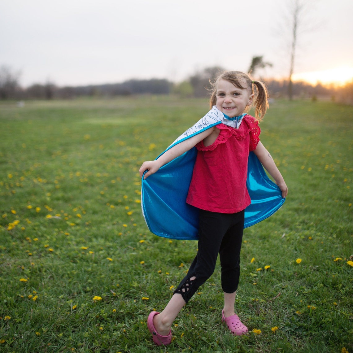 Around the World Colour-a-cape Kids Colouring Cape DIY - Etsy