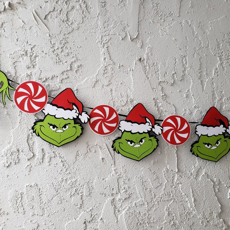 Grinch Garland - Etsy