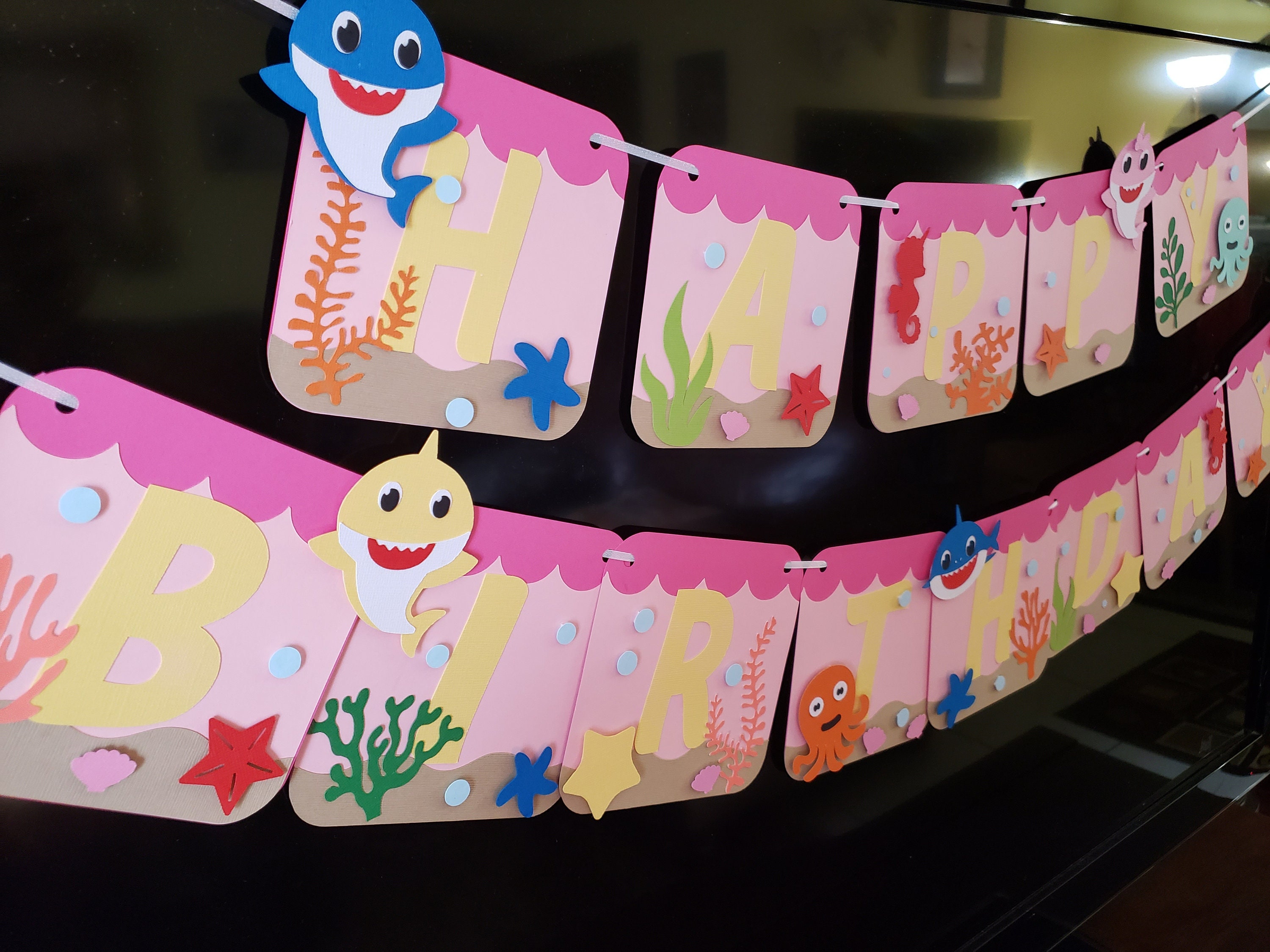 Baby Shark Banner. Baby Shark Sign. Shark Birthday. Happy | Etsy Canada