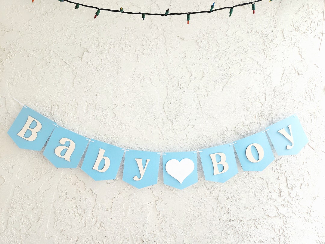 Baby Boy Banner, Baby Shower Banner, Baby Boy Announcement, Baby Shower ...