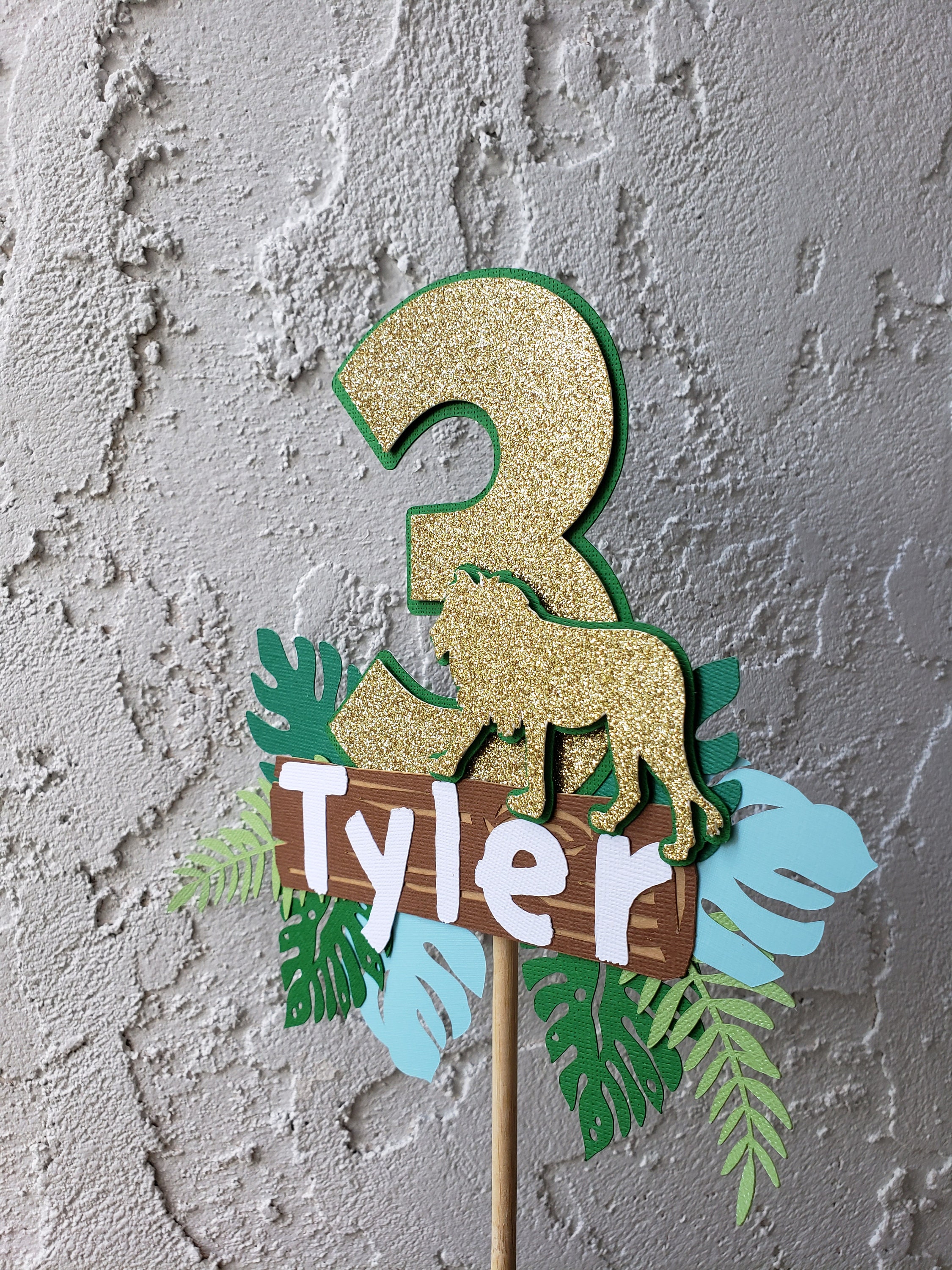 Jungle Cake Topper/safari Cake Topper Safari 1st Birthday | Etsy