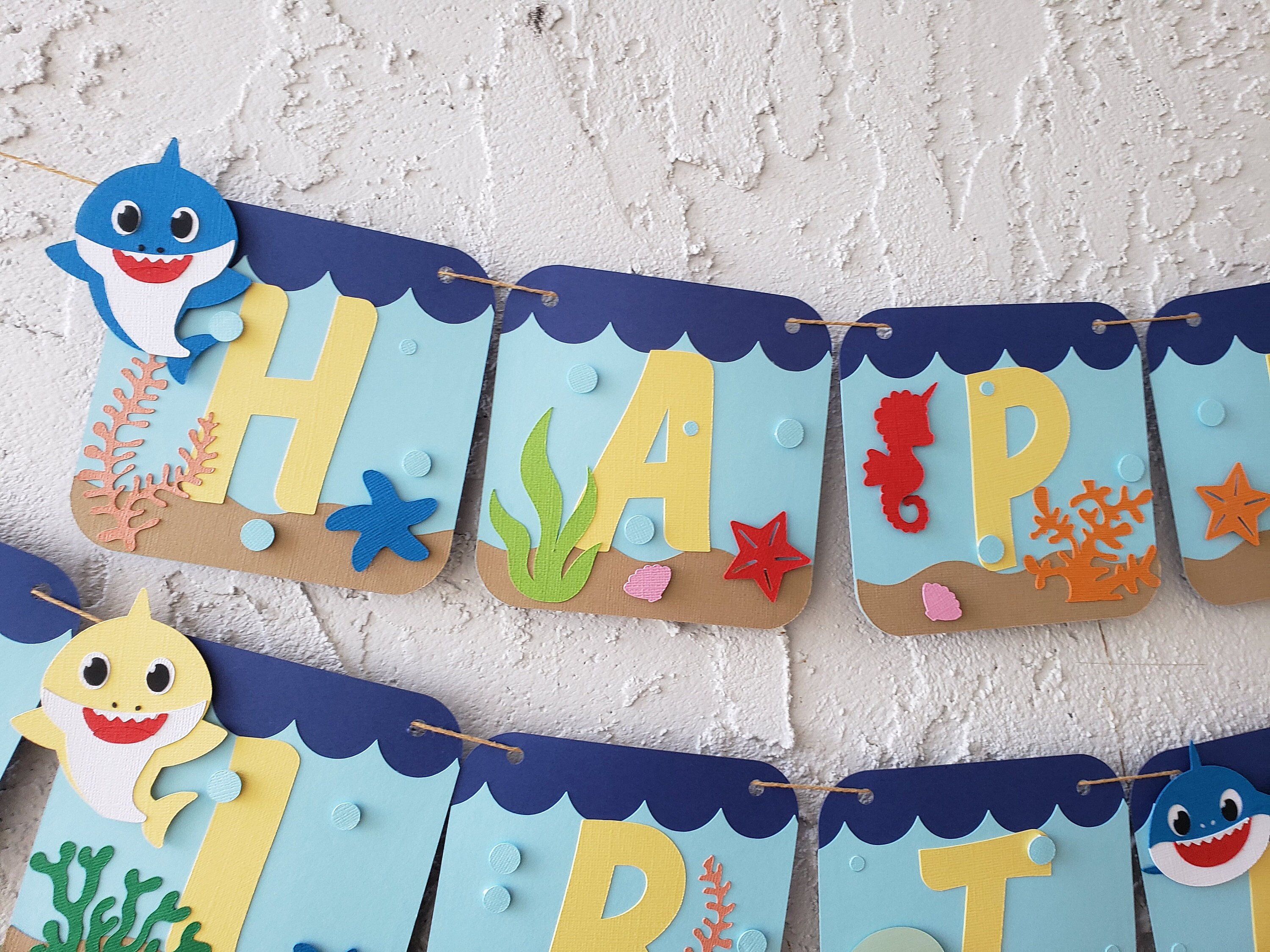 Baby Shark Banner. Baby Shark Sign. Shark Birthday. Happy | Etsy Canada