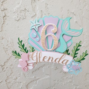Mermaid Cake Topper, Under the Sea Birthday Party Decor - Etsy