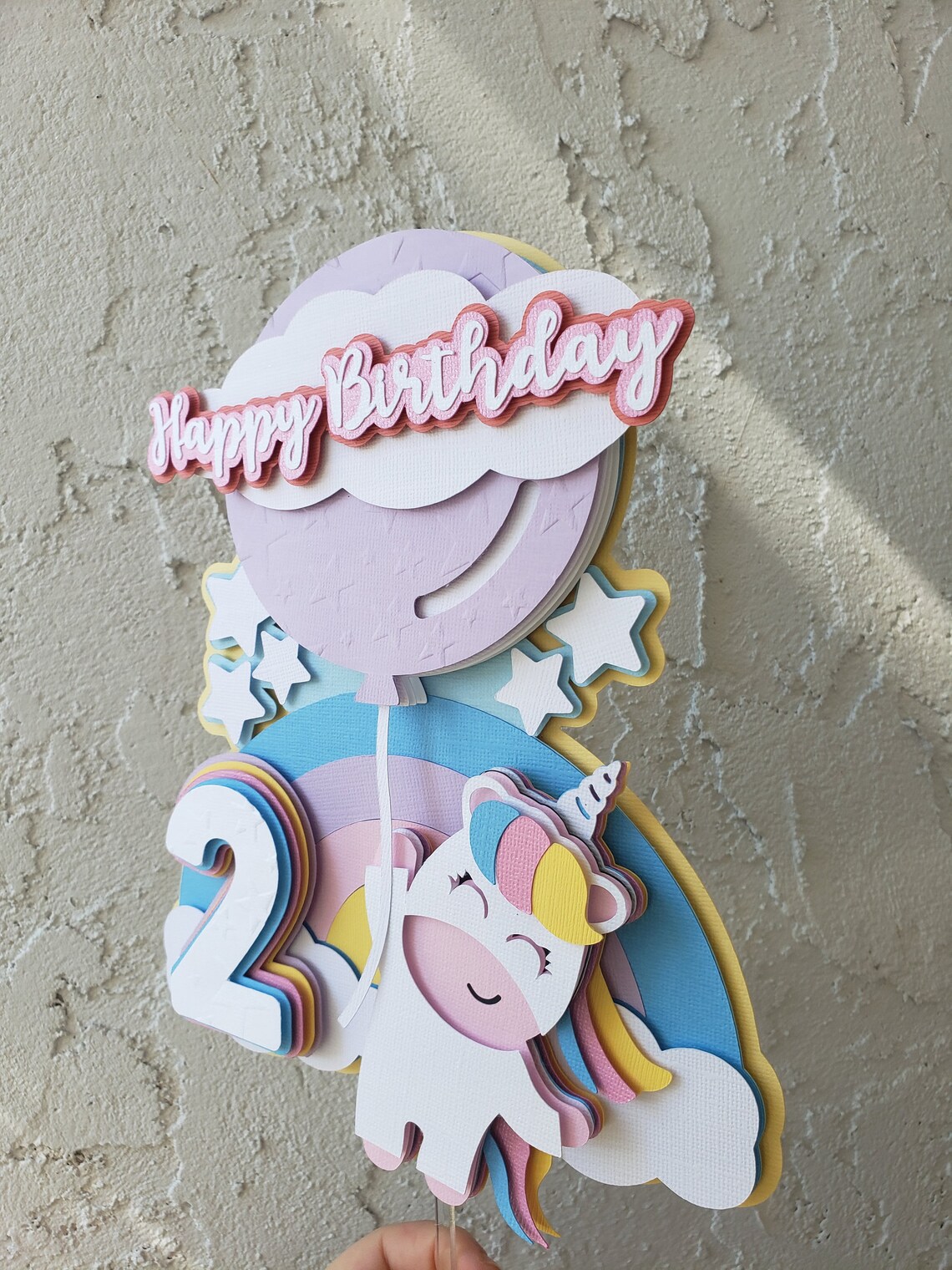 Unicorn Cake Topper Unicorn Cake Topper Rainbow Cake Topper | Etsy