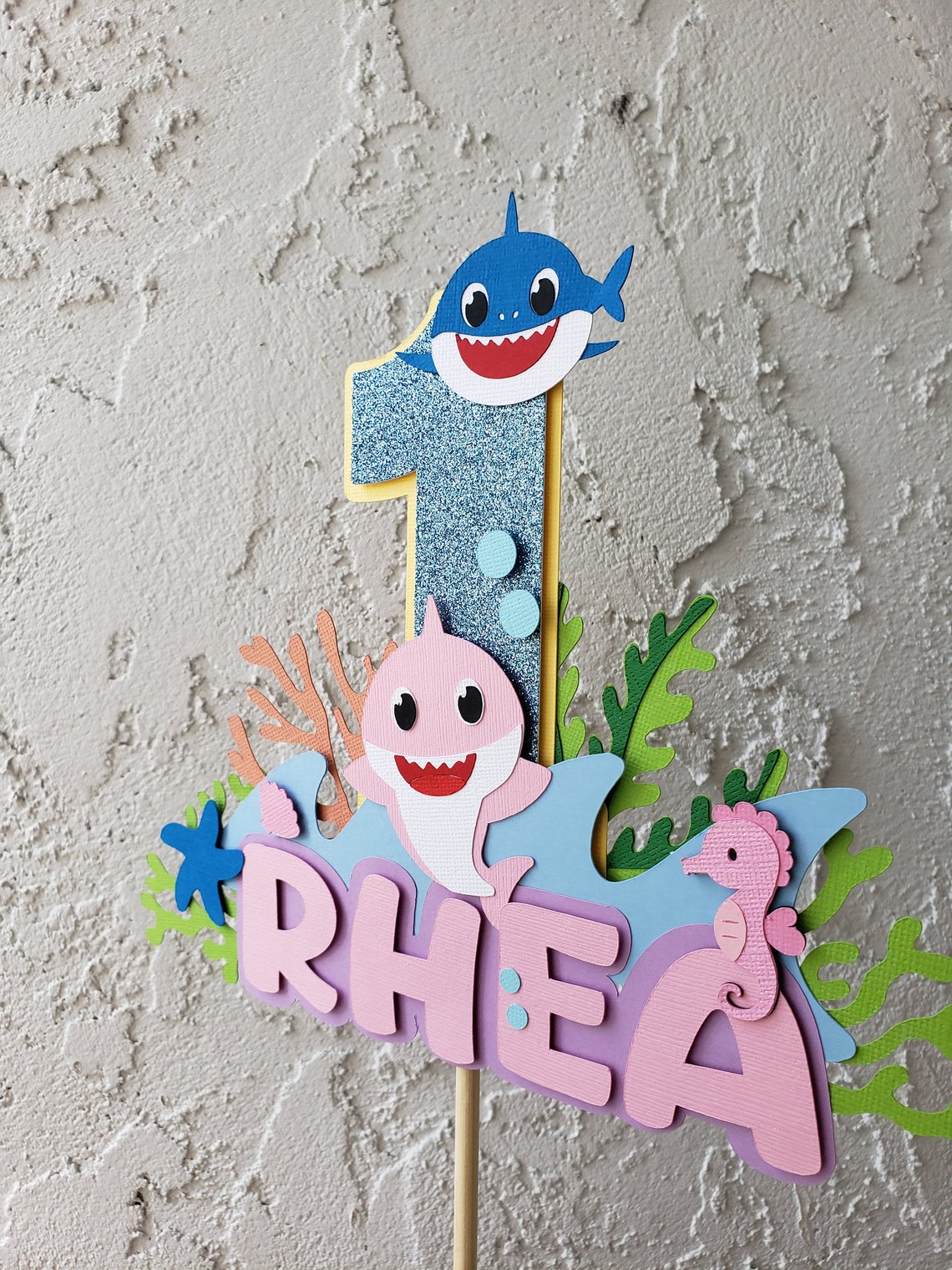 Baby Shark Cake Topperunder Water Cake Toppercake Topper - Etsy