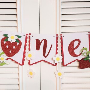 Strawberry One Banner Berry high chair banner Strawberry | Etsy
