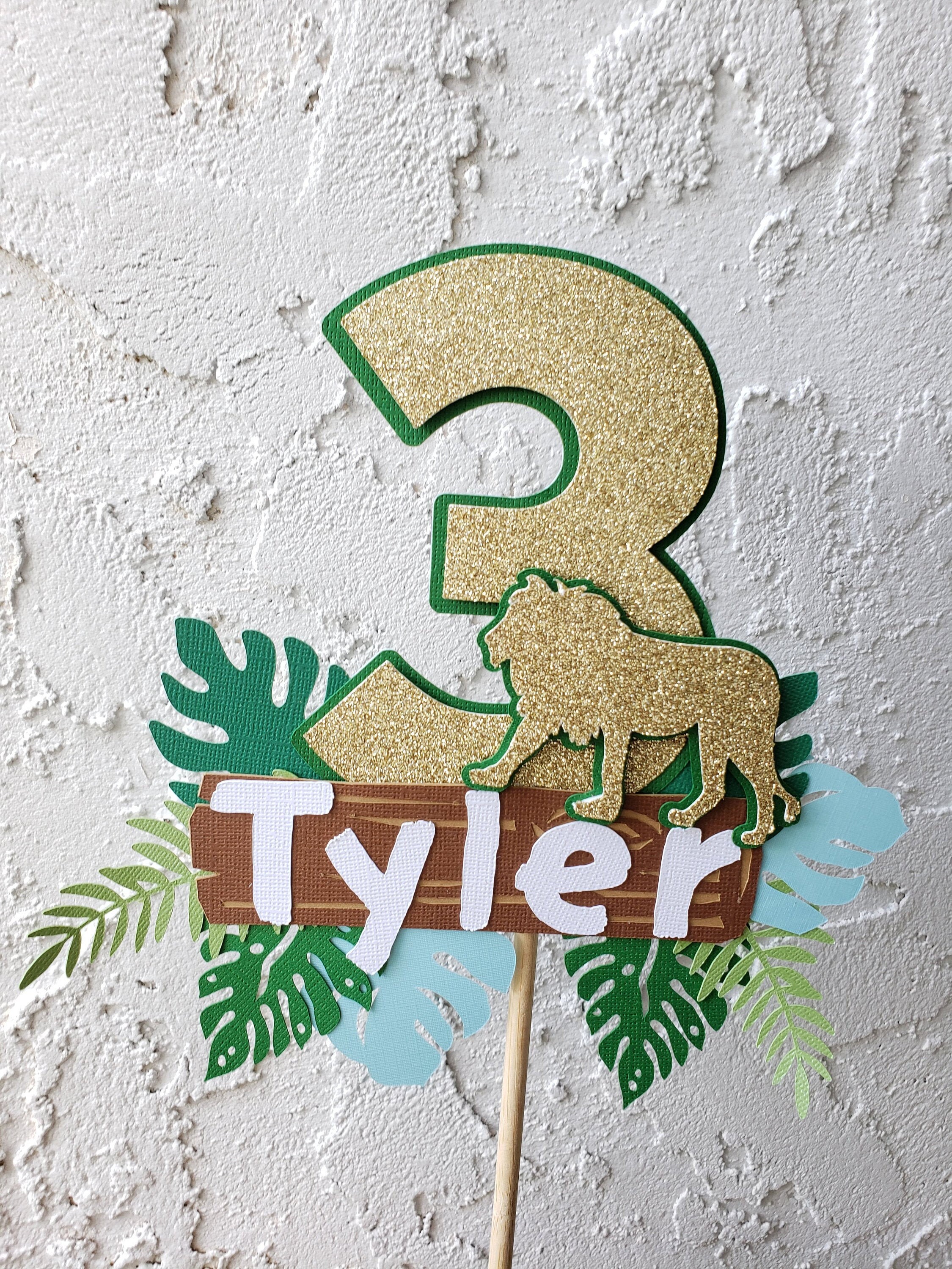 Jungle Cake Topper/safari Cake Topper Safari 1st Birthday | Etsy