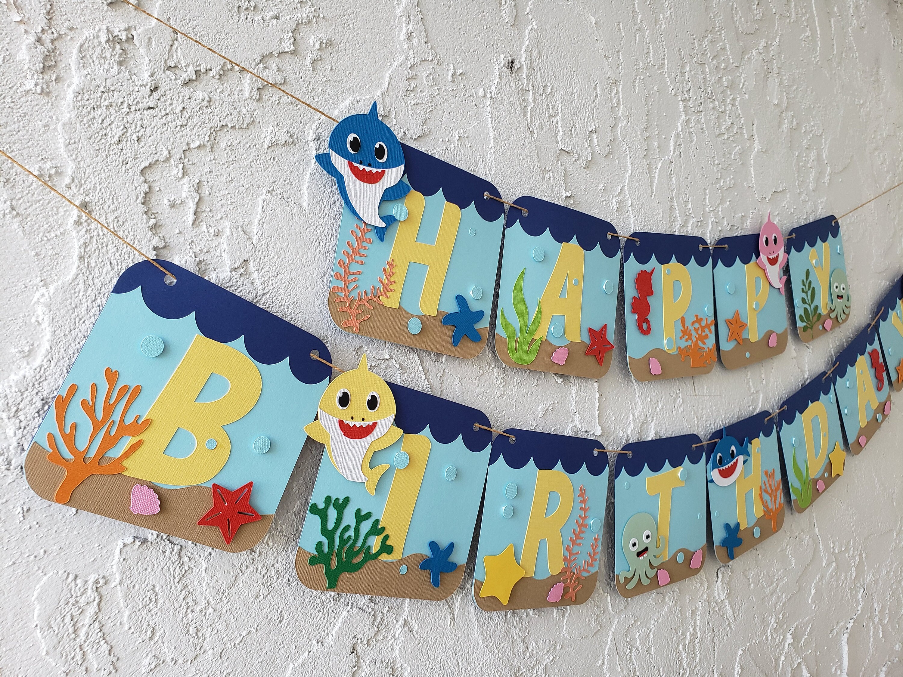 Baby Shark banner. Baby Shark sign. Shark Birthday. Happy - Etsy.de