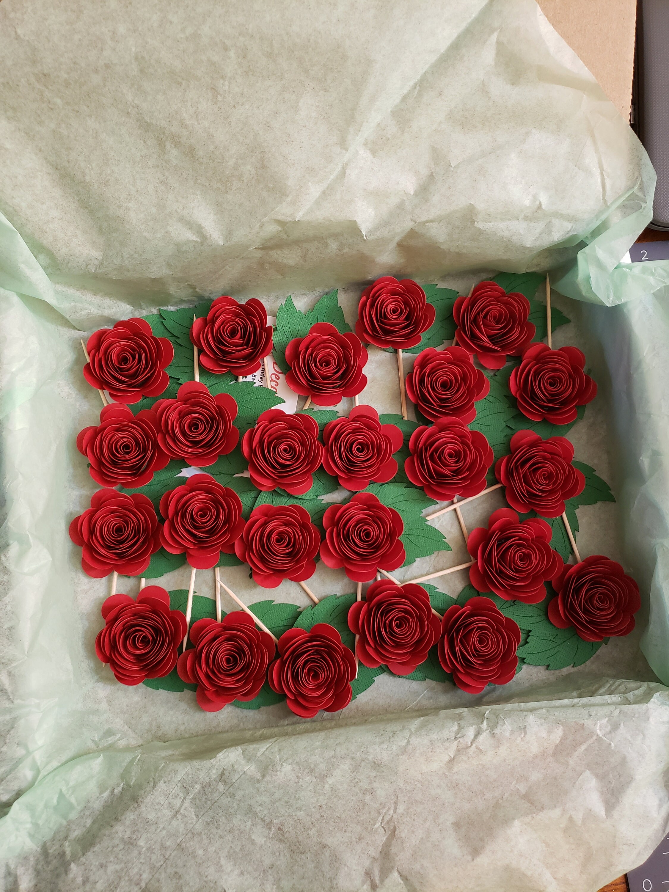 Floral Cupcake Topper Rose Cupcake Toppers Baby Shower - Etsy