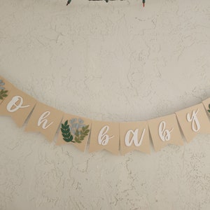 Greenery Baby Shower Banner,oh Baby Banner,baby Shower Decor - Etsy
