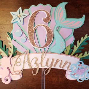 Mermaid Cake Topper, Under the Sea Birthday Party Decor - Etsy