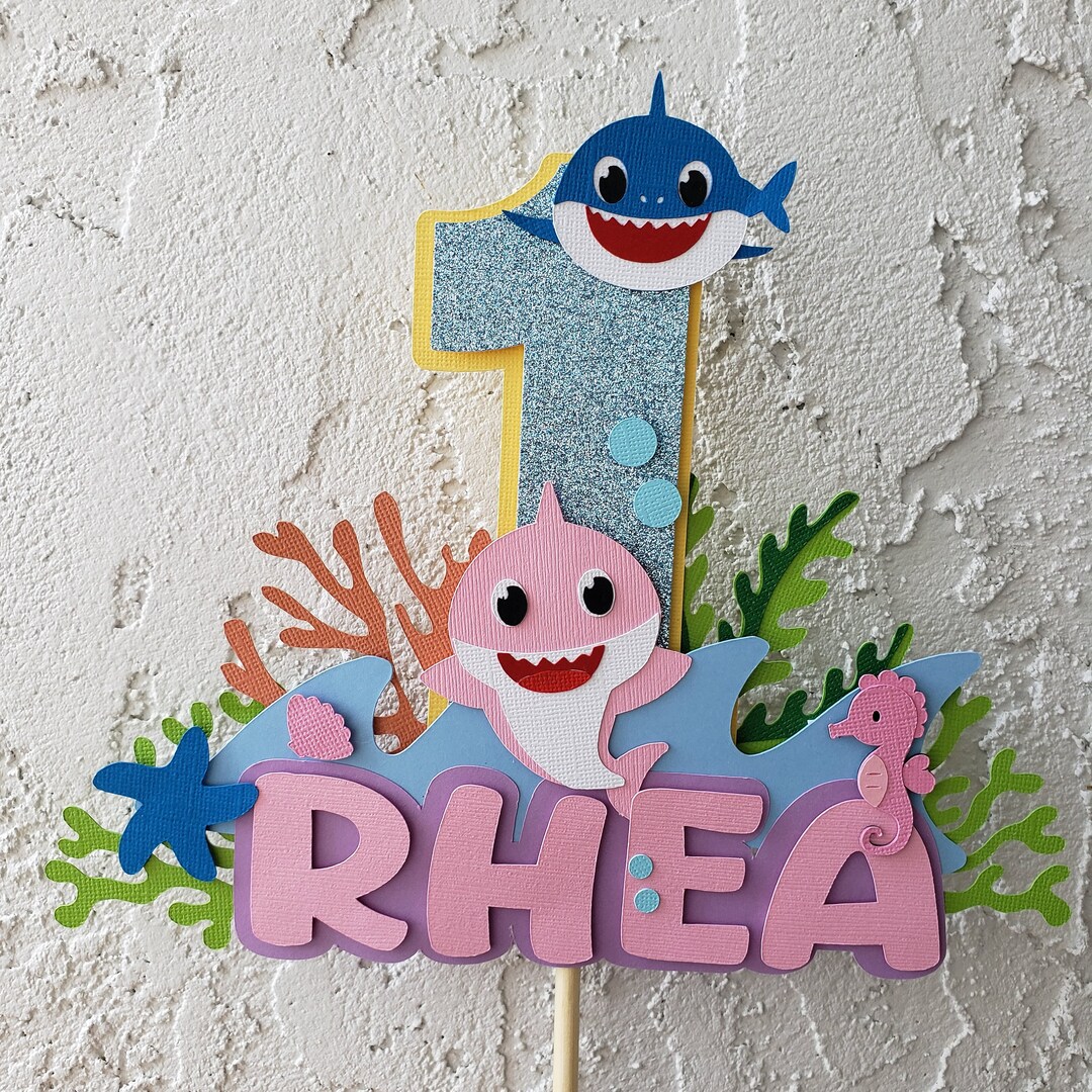 Baby Shark Cake Topper,under Water Cake Topper,cake Topper - Etsy