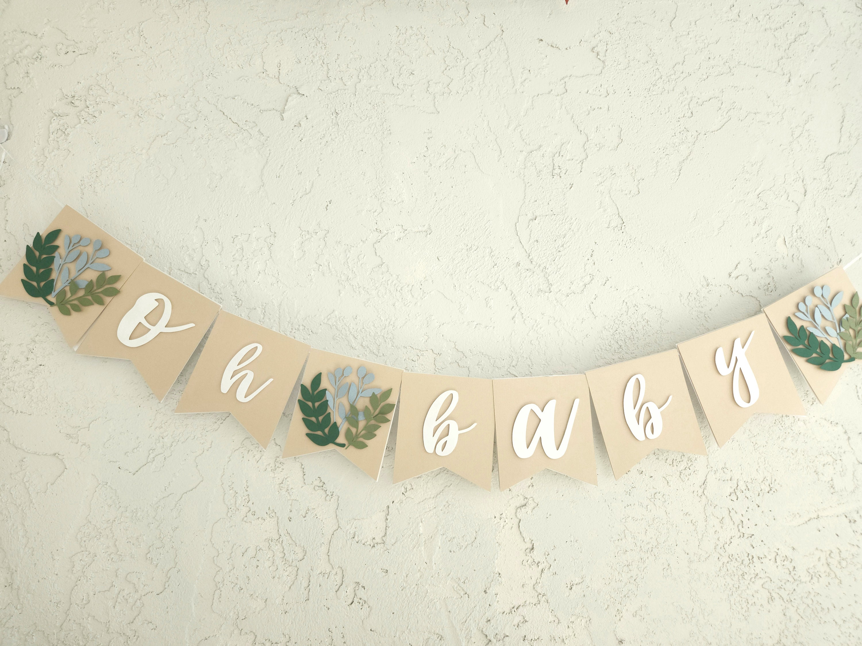 Greenery Baby Shower Banneroh Baby Bannerbaby Shower Decor - Etsy
